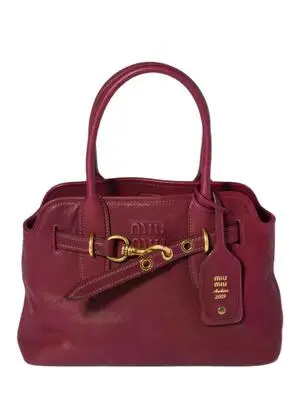 Miu Miu Aventure Nappa Leather Bag - Red