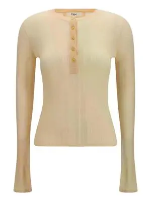 Chloé Ribbed-knit Wool Sweater - Neutrals