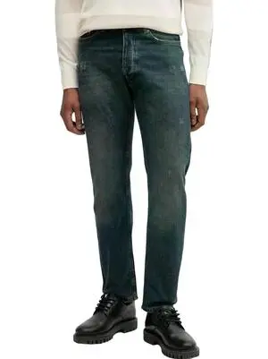 BENETTON Distressed Faded-effect Jeans - Blue