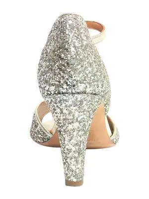 BOBBIES Sequin Embellished High Heel Sandals - Silver
