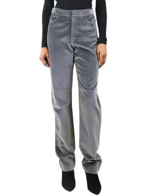 WRONG GENERATION Cropped Velvet Trousers - Grey