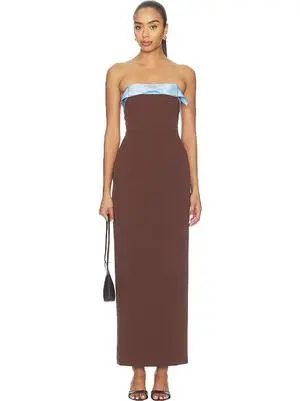 SONYA MODA X Revolve Ivrea Ribbon Dress - Brown