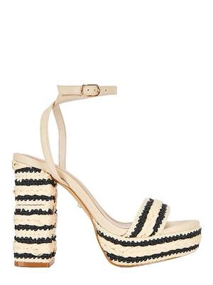 Raye Kita Raffia Platform Sandals - Multi