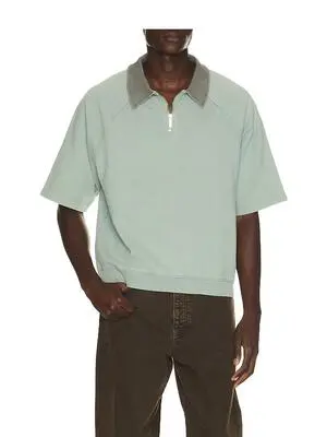 BOUND Acid Wash Jersey 1/2 Zip Polo In . Also - Grey