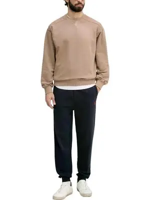 BENETTON Crew Neck Long Sleeve Sweatshirt - Neutrals