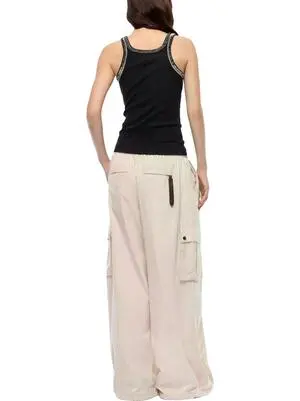 Pinko Scoop Neck Sleeveless Top With Embellishment - Black