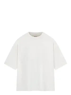 ROUGH. Ecru Boxy Fit T-shirt With Short Sleeves - Neutrals