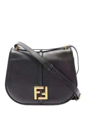 Fendi Calf Leather Shoulder Bag - Black