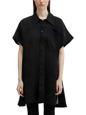 Y3 Crinkled Logo Shirt - Black
