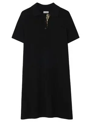 Burberry Wool Polo Shirt Dress - Black