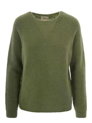 Max Mara Raglan Sleeve Crew Neck Sweater Green