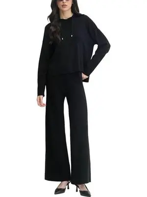BENETTON Wide-leg Palazzo Trousers - Black