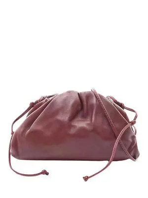 Bottega Veneta Lambskin The Mini Pouch Crossbody Bag - Red