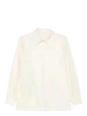 THE ROW Lucetta Silk Shantung Shirt - Neutrals