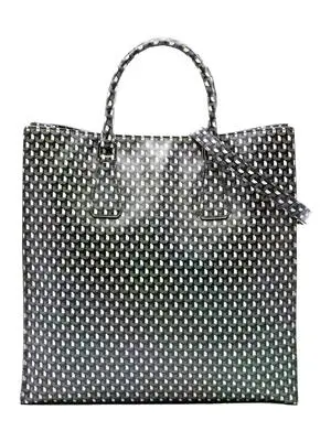 Prada Saffiano Leather Shopping Tote Satchel - Black
