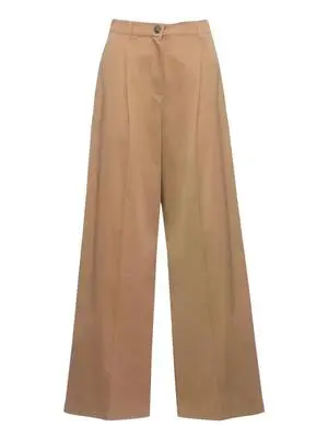 EMME Aceri Pleated Trousers - Neutrals