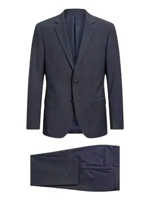 BOSS Checked Wool-blend Suit - Blue