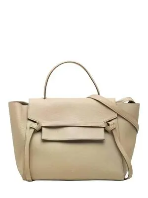 Celine Mini Grained Calfskin Belt Bag Satchel - Neutrals