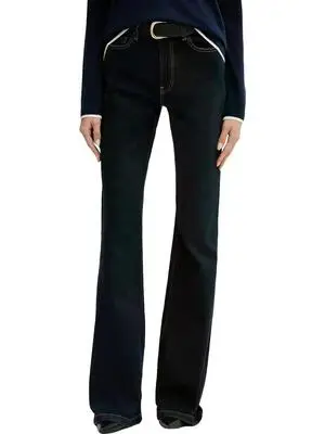 BENETTON Logo Patch Flared Jeans - Blue