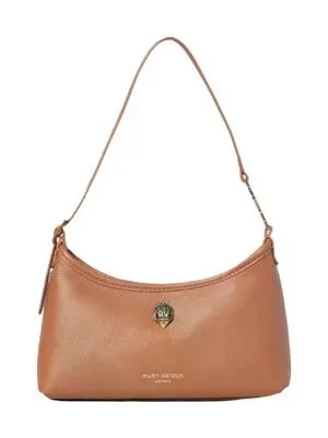 Kurt Geiger Eagle-plaque Leather Shoulder Bag - Neutrals