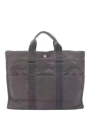 Hermès Herline Mm Canvas Tote Bag - Grey