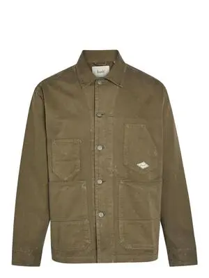 FORET Hunter Cotton Jacket With Embroidered Detail - Olive