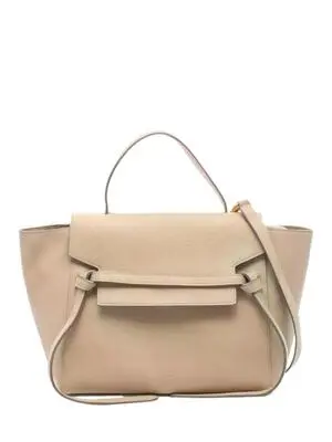 Celine Celine Mini Grained Calfskin Belt Bag Satchel Neutrals