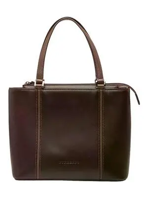 Burberry Leather Handbag - Brown