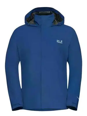 JACK WOLFSKIN Hooded Logo-print Jacket - Blue