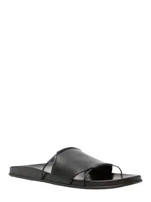 THE ROW Vivienne Slides In Nappa Leather - Black