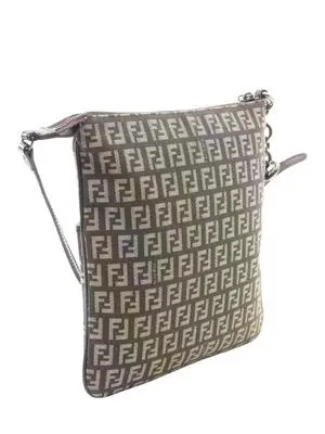 FENDI Fendi Zucchino Canvas Crossbody Bag