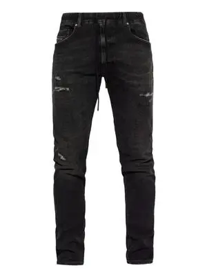 DIESEL® E-krooley Jogg Distressed-effect Jeans - Black