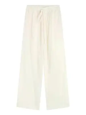 Bondi Born Ardea Luxe Hammered Satin Wide Leg Trousers - Neutrals