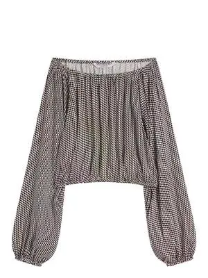 BONDI BORN BONDI BORN Salema Polka-Dot Balloon Sleeve Top