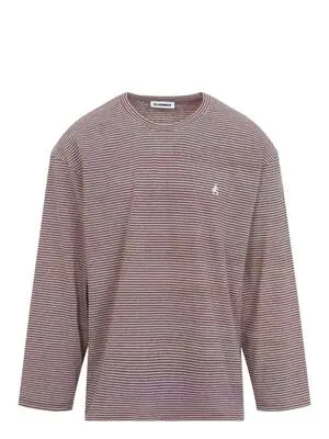 JIL SANDER Striped Long-sleeve T-shirt - Red