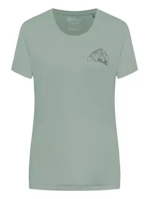 JACK WOLFSKIN Graphic Print Short Sleeve T-shirt - Grey