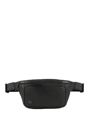 PIQUADRO Logo-plaque Zip-fastening Belt Bag - Black