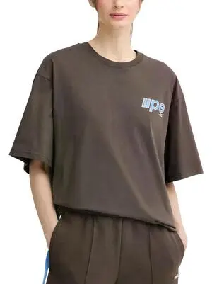 P.E Nation Logo Print T-shirt - Brown