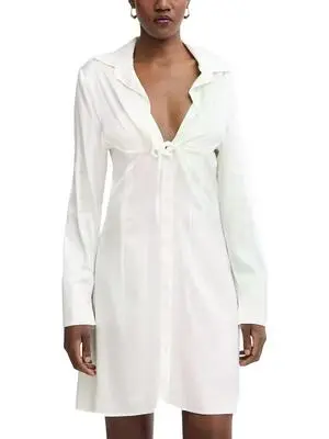 SILVIAN HEACH Spread Collar Button-down Mini Dress - White