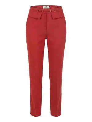 Elisabetta Franchi High-waisted Tailored Trousers - Red