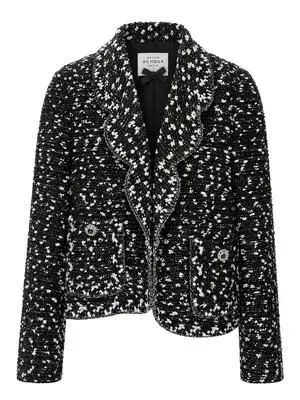 EDWARD ACHOUR PARIS Mélange-effect Bouclé Jacket - Black