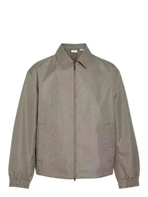 LES DEUX Check-pattern Zip-up Jacket - Neutrals