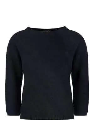 Fabiana Filippi Fabiana Filippi Textured Knit Boat Neck Sweater Blue