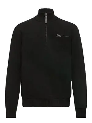Moncler Half-zip Chest Pocket Sweater - Black