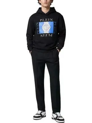 Philipp Plein Logo Print Hoodie - Black