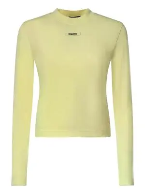 Jacquemus Logo-patch Long-sleeve T-shirt - Yellow