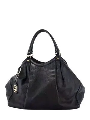 Gucci Sukey Sima Leather Large Tote Bag - Black