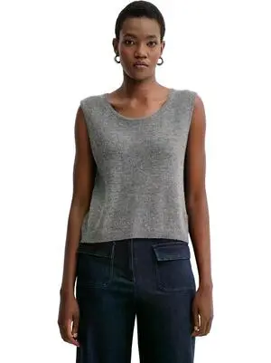 American Vintage Ribbed-trim Scoop Neck Vest - Grey