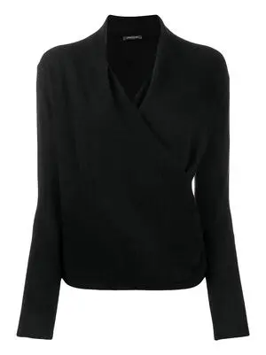 PHILO-SOFIE Cashmere Wrapped Front Jumper - Black