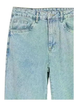 MKI MIYUKI ZOKU Bleach Wash Straight Leg Jeans - Blue